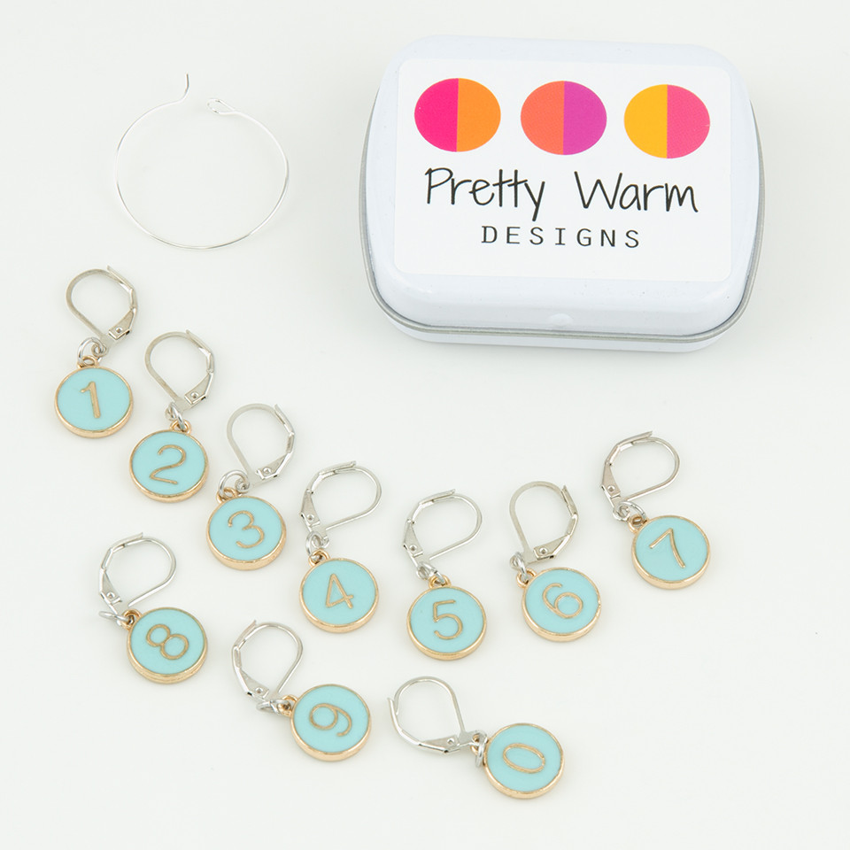 Pretty Warm Designs Stitch Markers at The Loopy Ewe