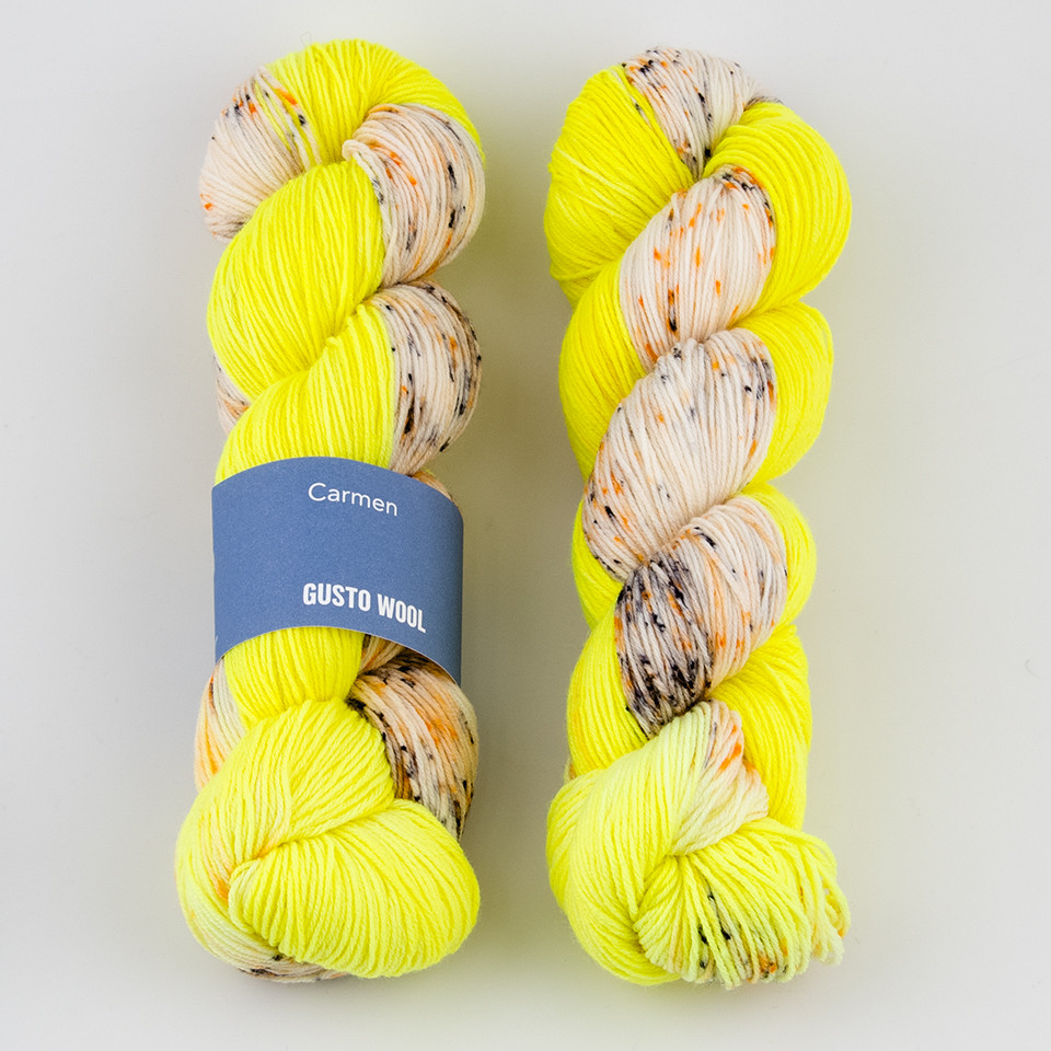 Gusto Wool, Carmen Hand Dyed Sock Yarn // 1401