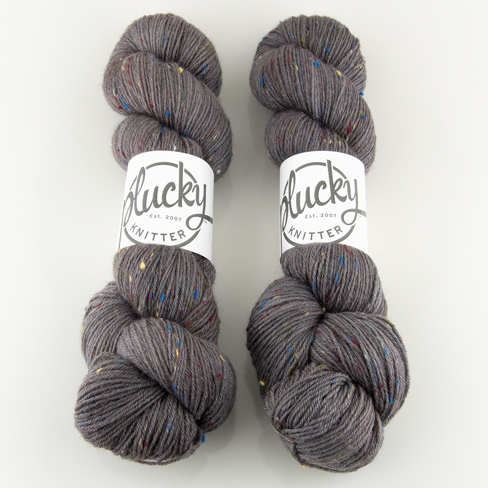 The Plucky Knitter, Tweedy Fingering // Sketch at The Loopy Ewe