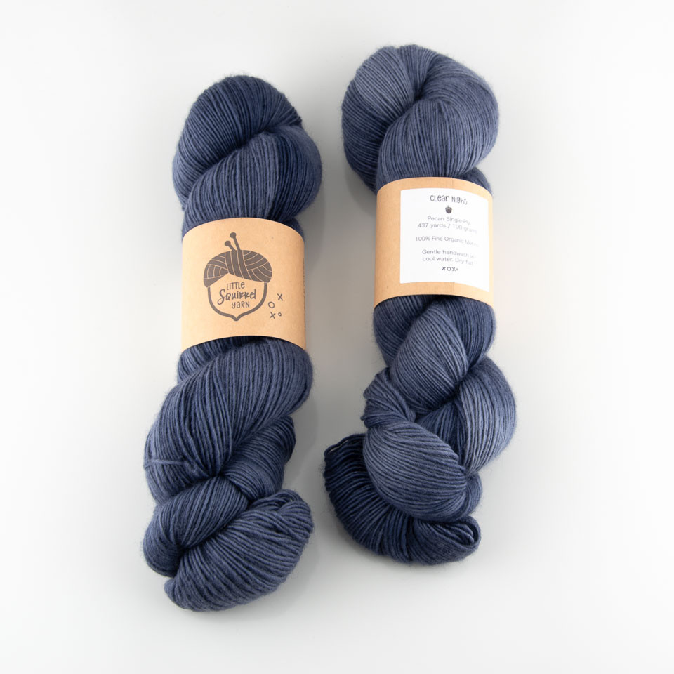 Little Squirrel Yarn, Pecan Single Ply // Clear Night