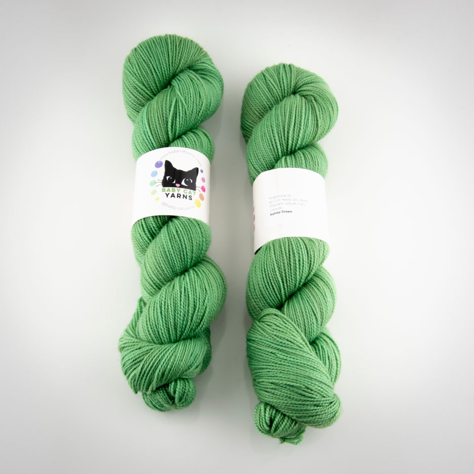 Baby Cat Yarns, Fingering // Ashley Green