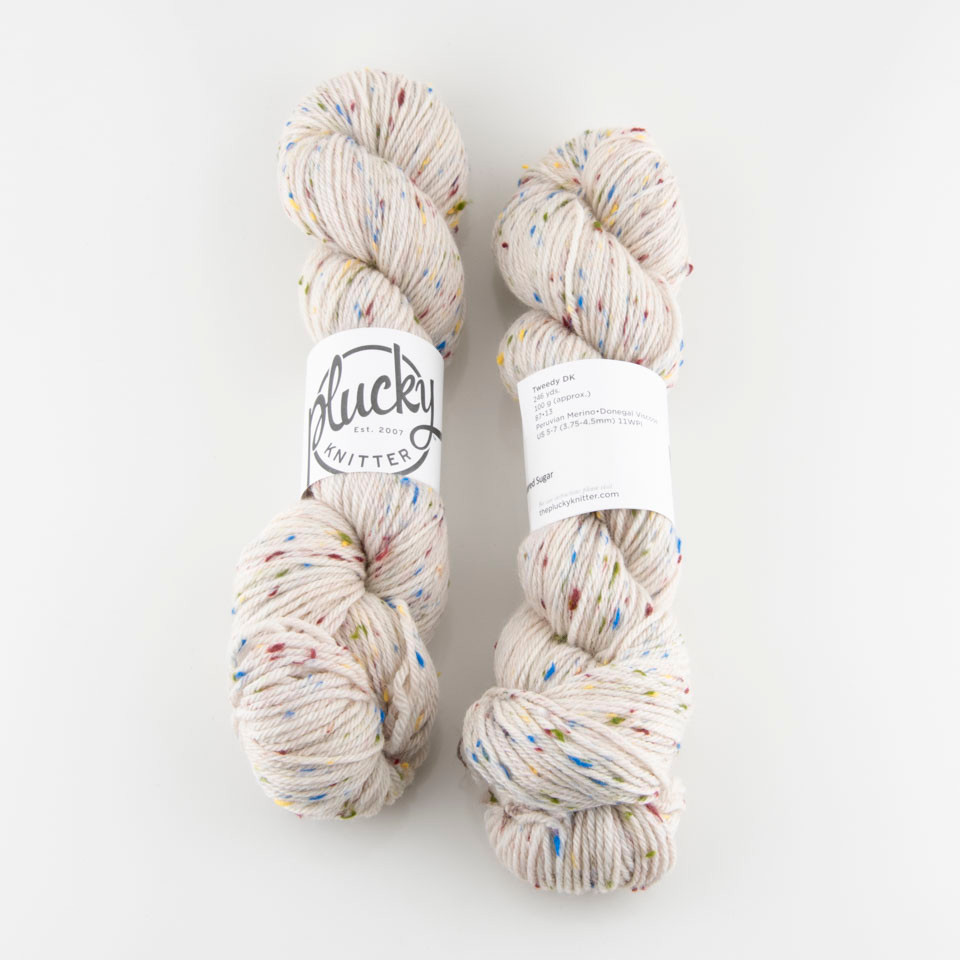 The Plucky Knitter, Tweedy DK // Powdered Sugar at The Loopy Ewe