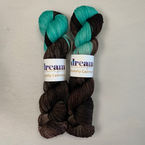 Dream in Color, Smooshy with Cashmere, Assigned Pooling // Bali Wood