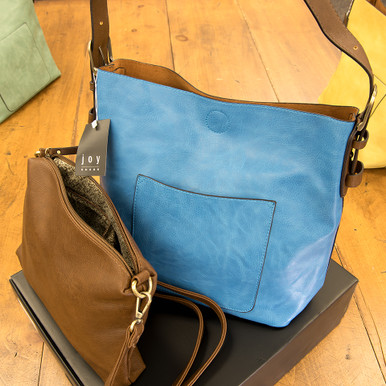 Joy Susan, Classic Hobo Handbag // Surf Blue