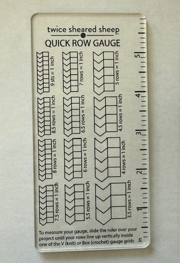 Twice Sheared Sheep Quick Row Gauge Ruler at The Loopy Ewe