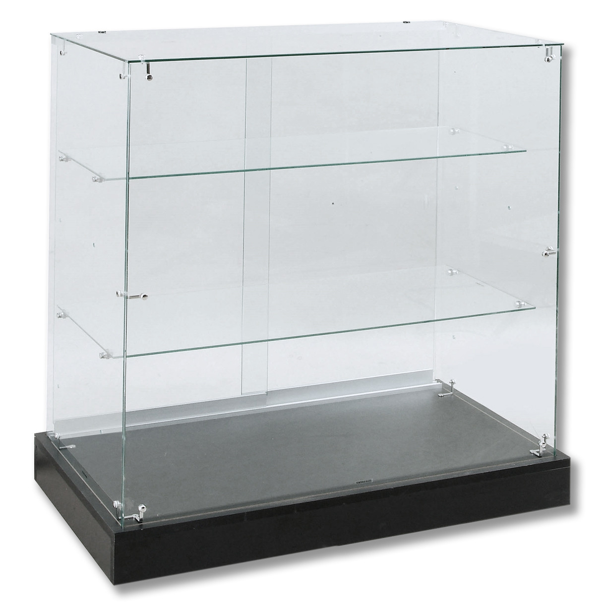 Frameless Full Vision Economy Tempered Glass Showcase 36"L - Store ...