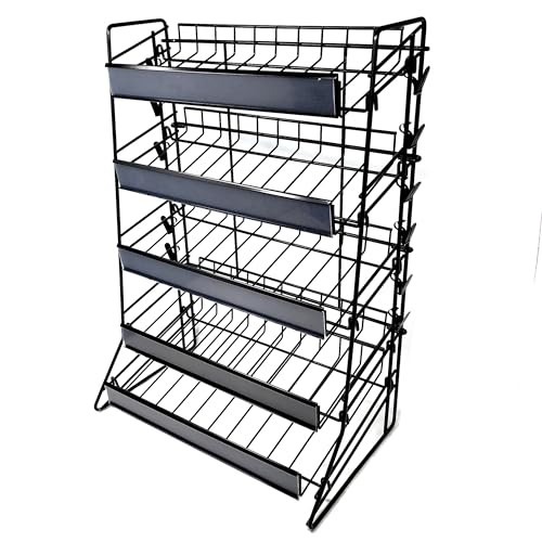 5 Tier Counter Top Snack Rack - Black or White - Store Fixtures Direct