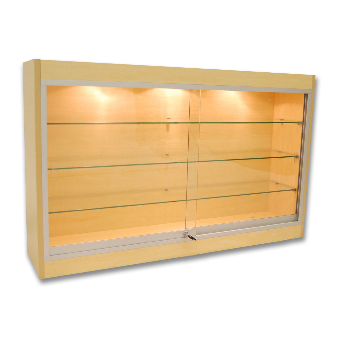 Economy Wall Mount Glass Showcase - Store Fixtures Direct