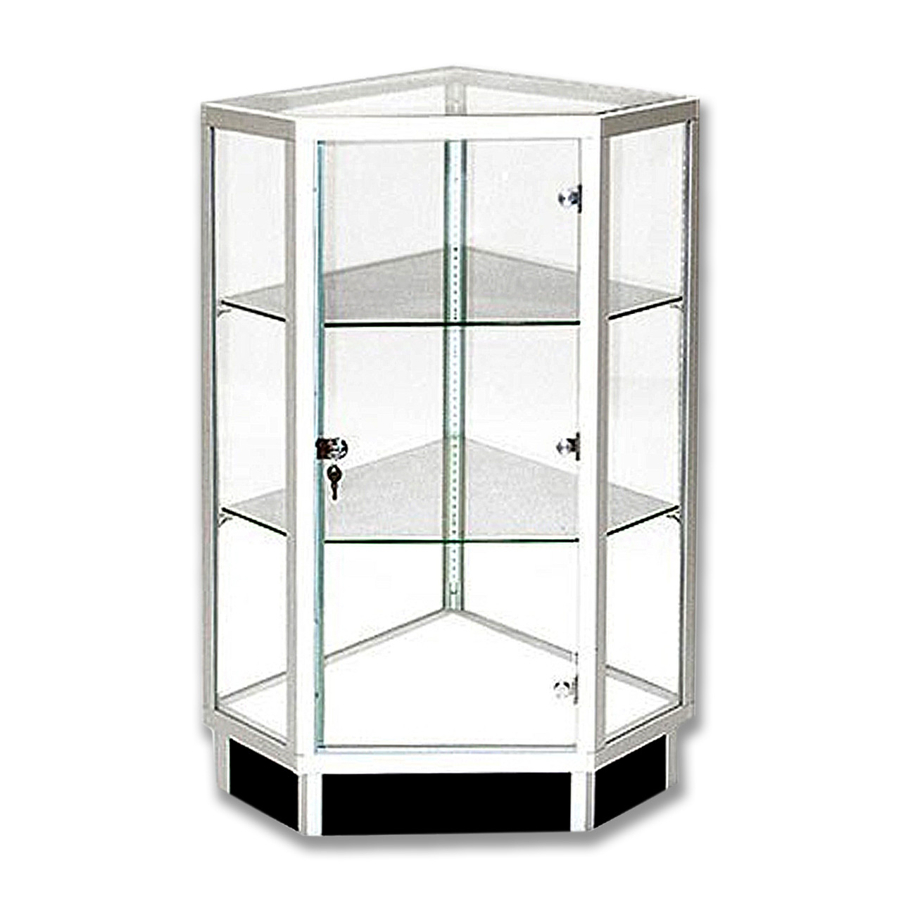 Economy Extra Vision Corner Filler Glass Showcase - Store Fixtures Direct