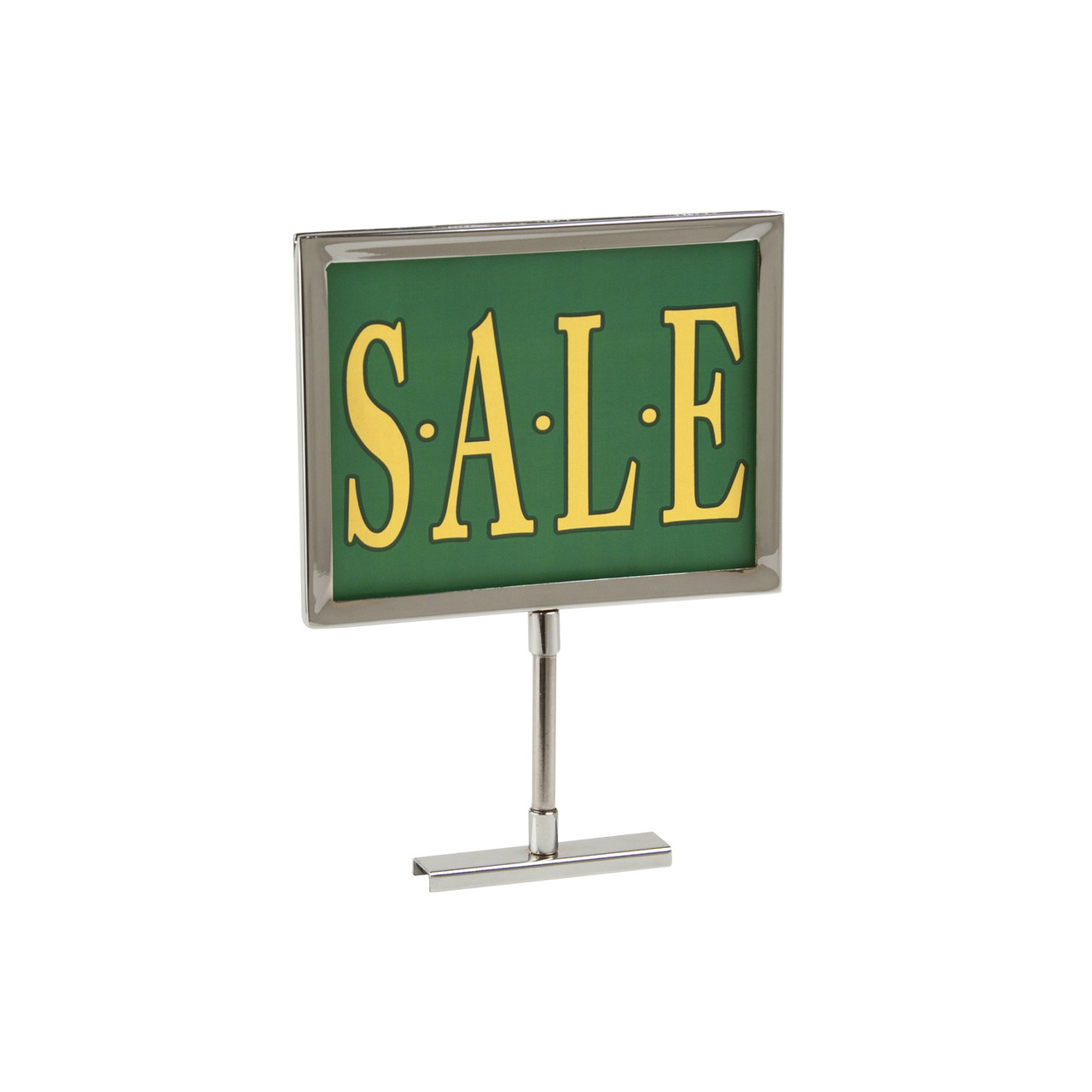 Chrome Frame Retail Rack Magnetic Base Sign Holder - Store Fixtures Direct