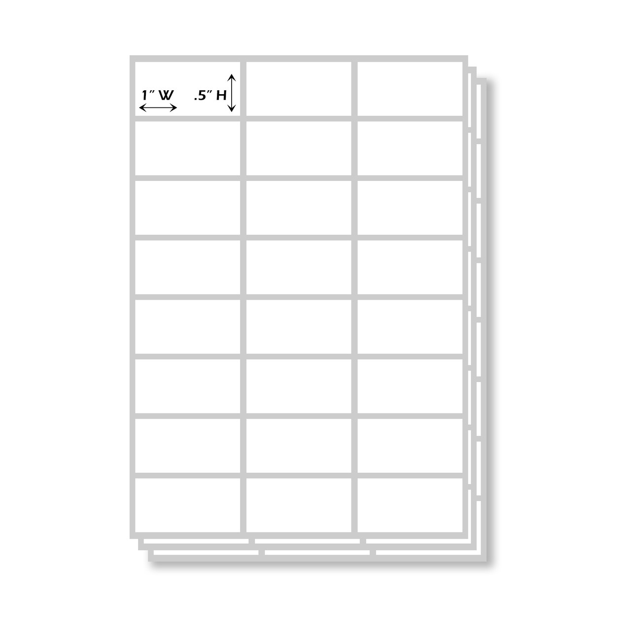 All Purpose Plain White Self Adhesive Labels - Store Fixtures Direct