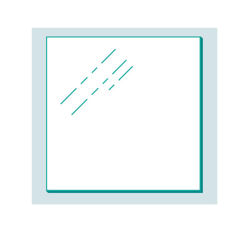 Square Tempered Glass Panel, 10" x 10" - Store Fixtures Direct