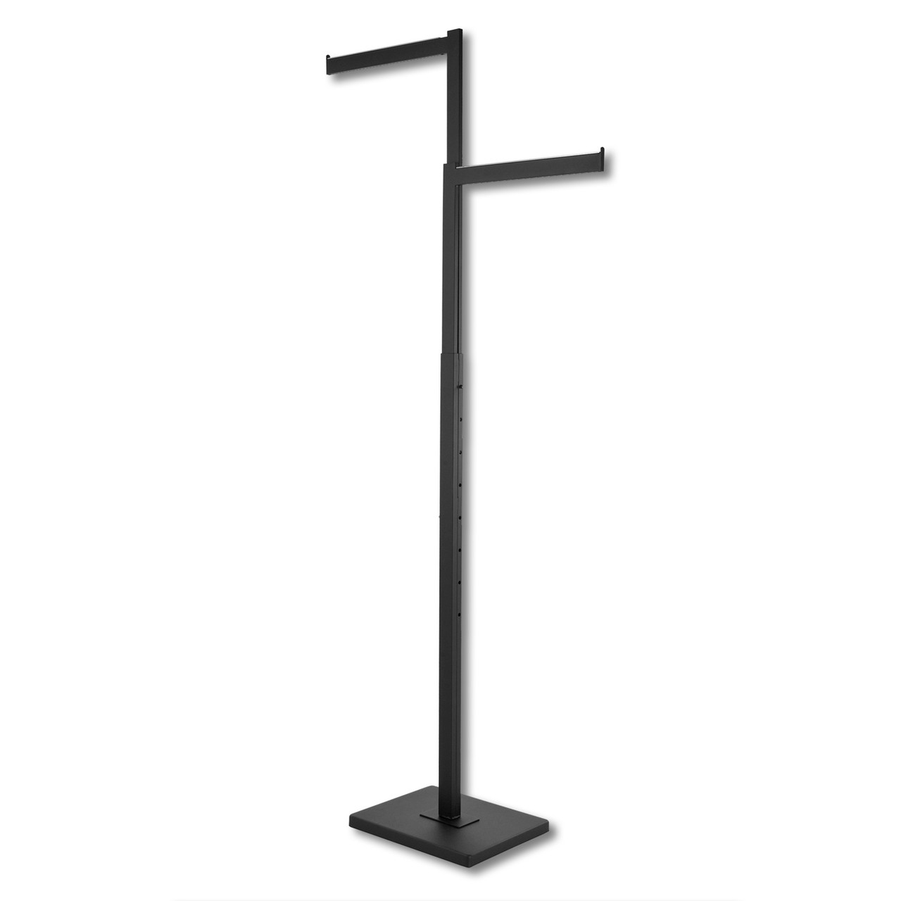 Adjustable 2 Way Rectangular Tube Clothing Rack - Store Fixtures Direct