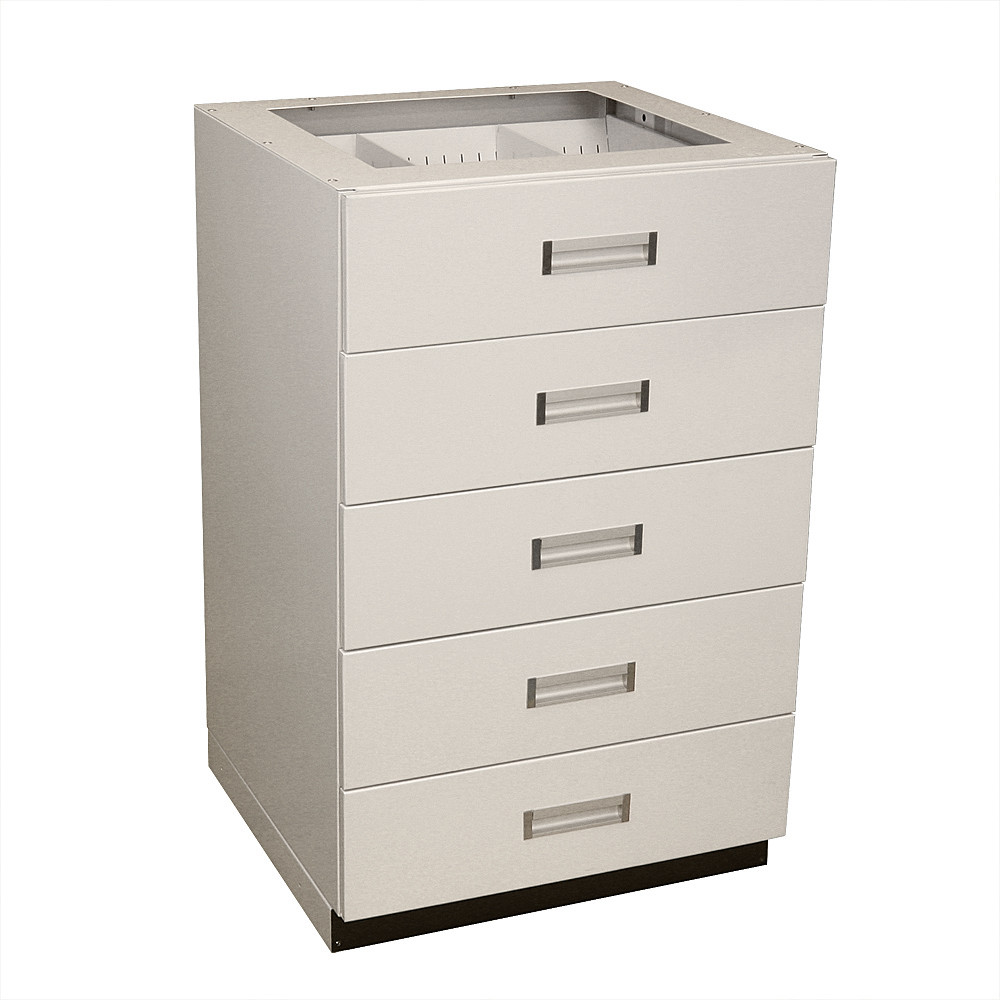 Rx Metal Under Counter 5 File Prescription Drawer - Store Fixtures Direct