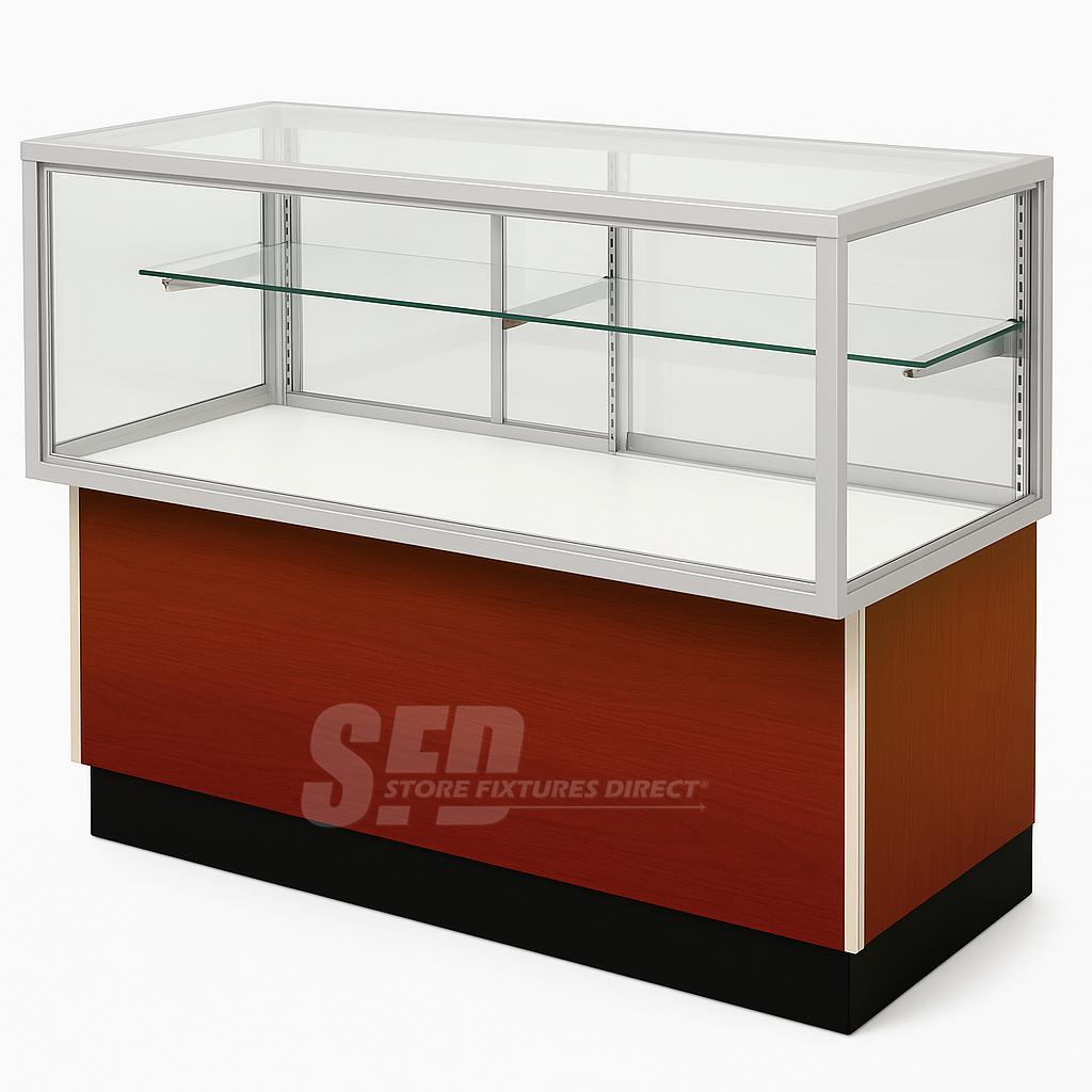 Assembled Half Vision Glass Showcase - Store Fixtures Direct