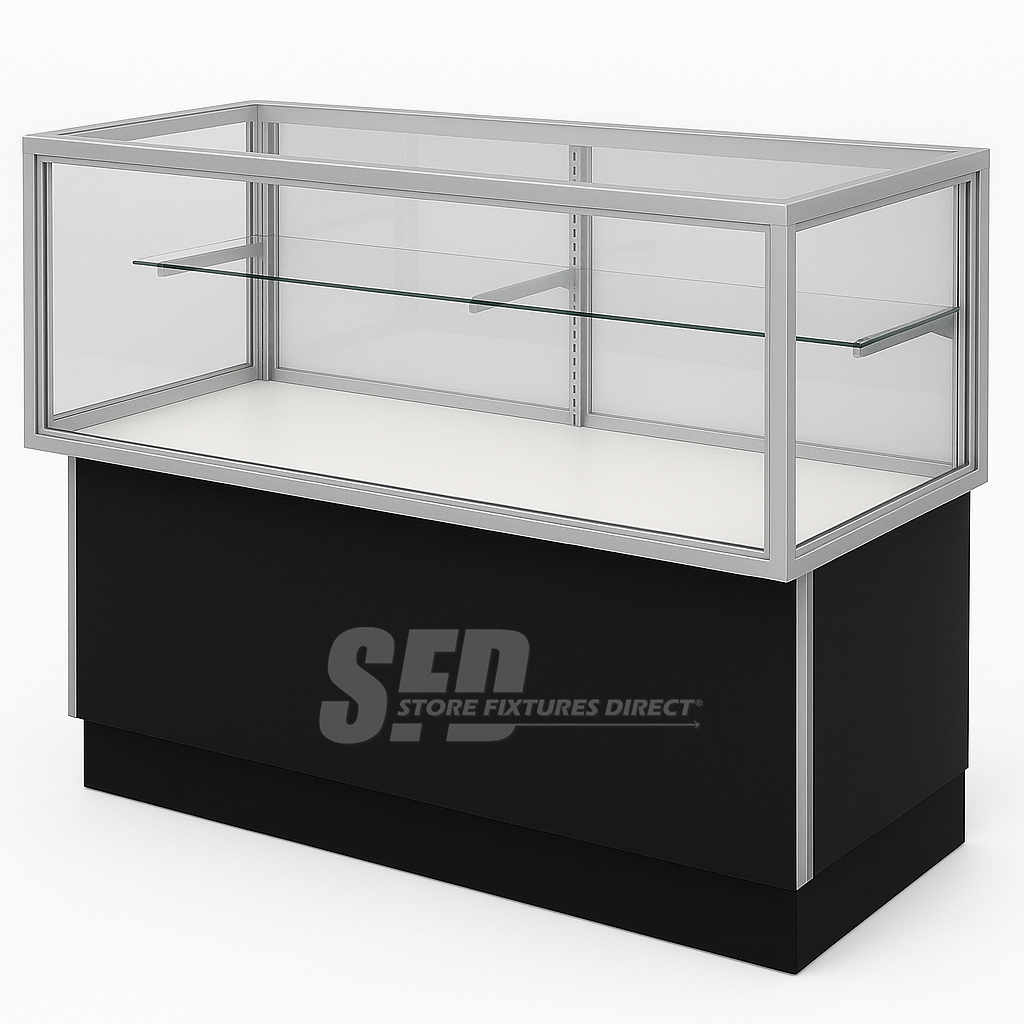 Assembled Half Vision Glass Showcase - Store Fixtures Direct