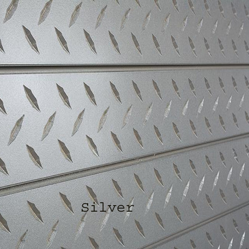 3D Textured Slatwall Panel 2' x 8' - Silver Diamond Plate - Store ...
