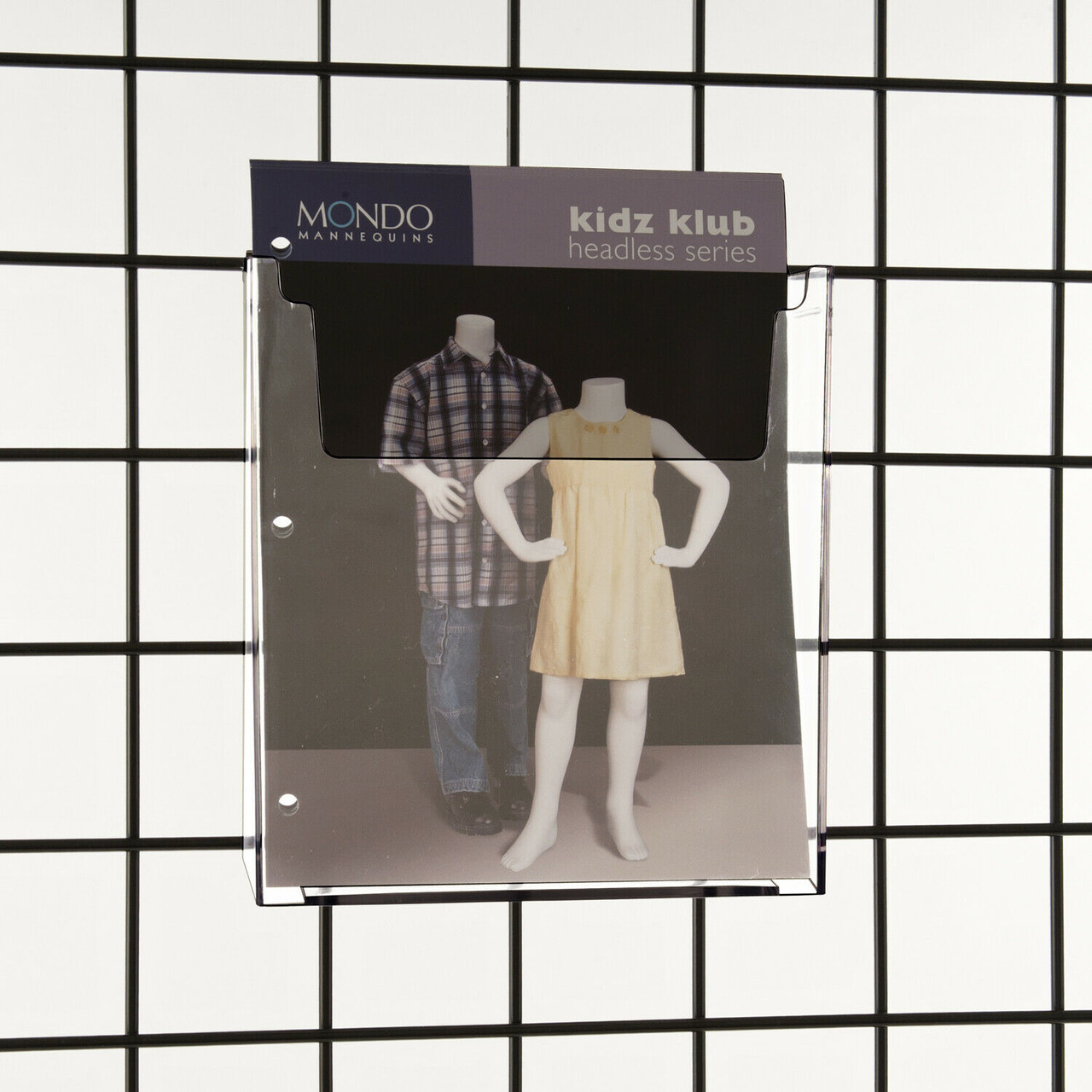 Gridwall Clear Acrylic Literature Holder - Store Fixtures Direct