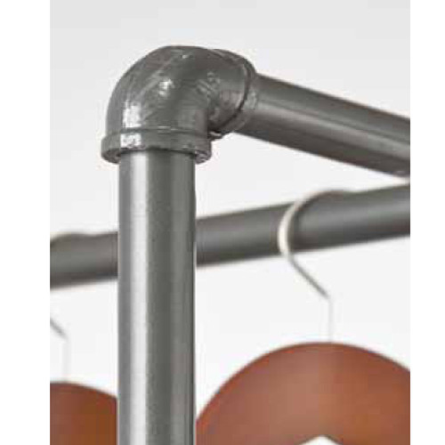 Grey Pipeline 4 Way Rack System - Store Fixtures Direct