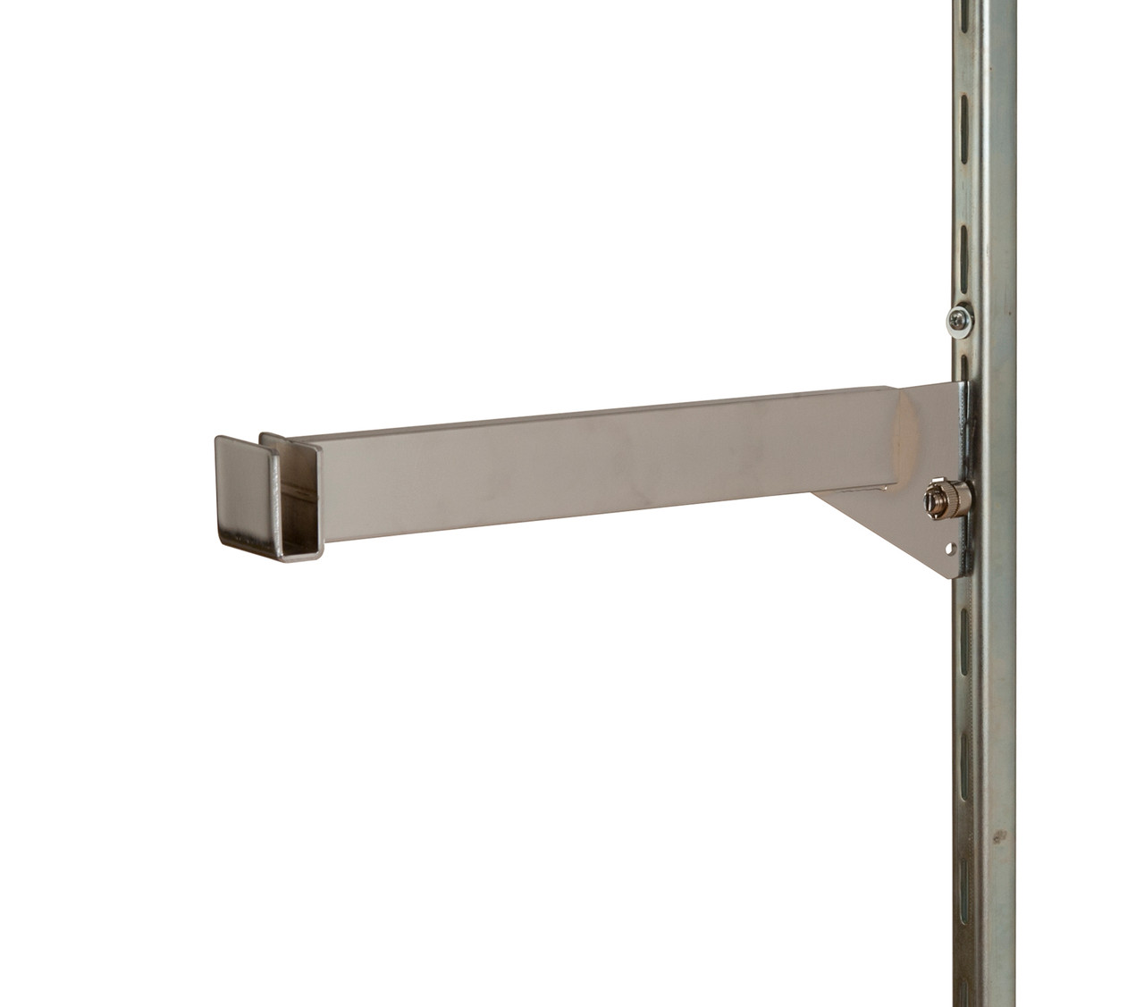 Heavy Duty Rectangular Tubing Hangrail Bracket, 12" L - Store Fixtures Direct