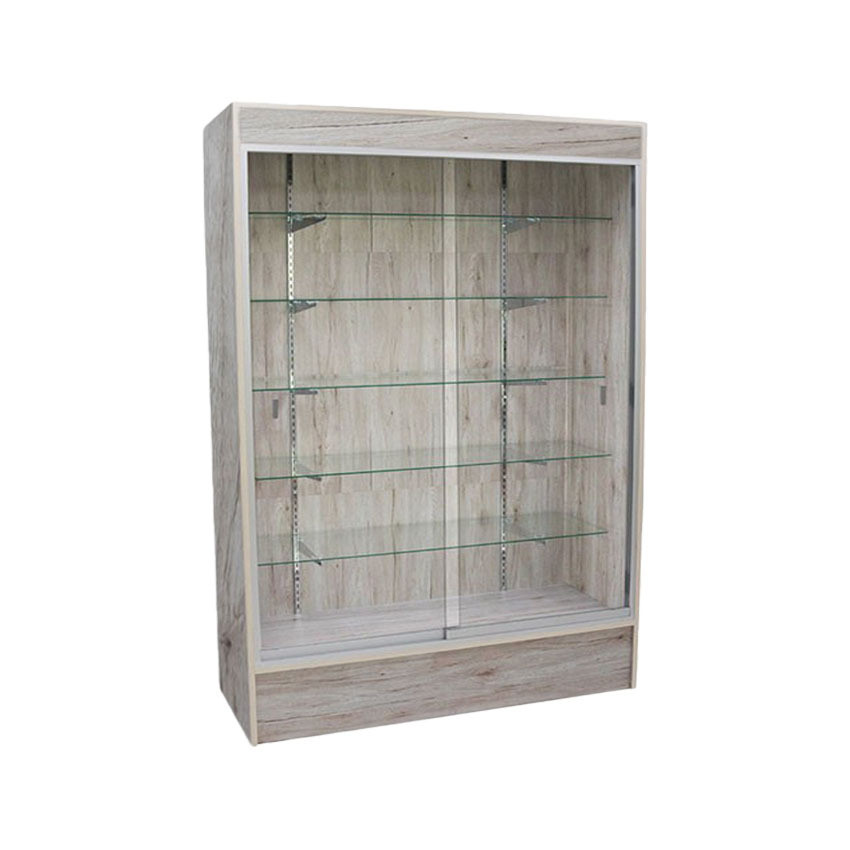 Economy Wall Glass Display Showcase with Light 78"H