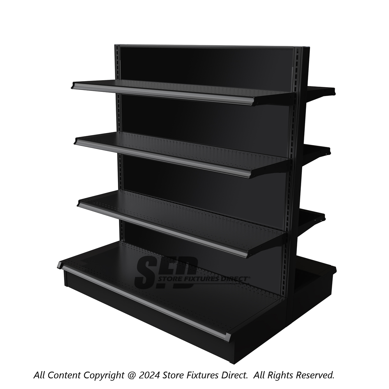 Black Gondola Double Sided Shelving Starter Units
