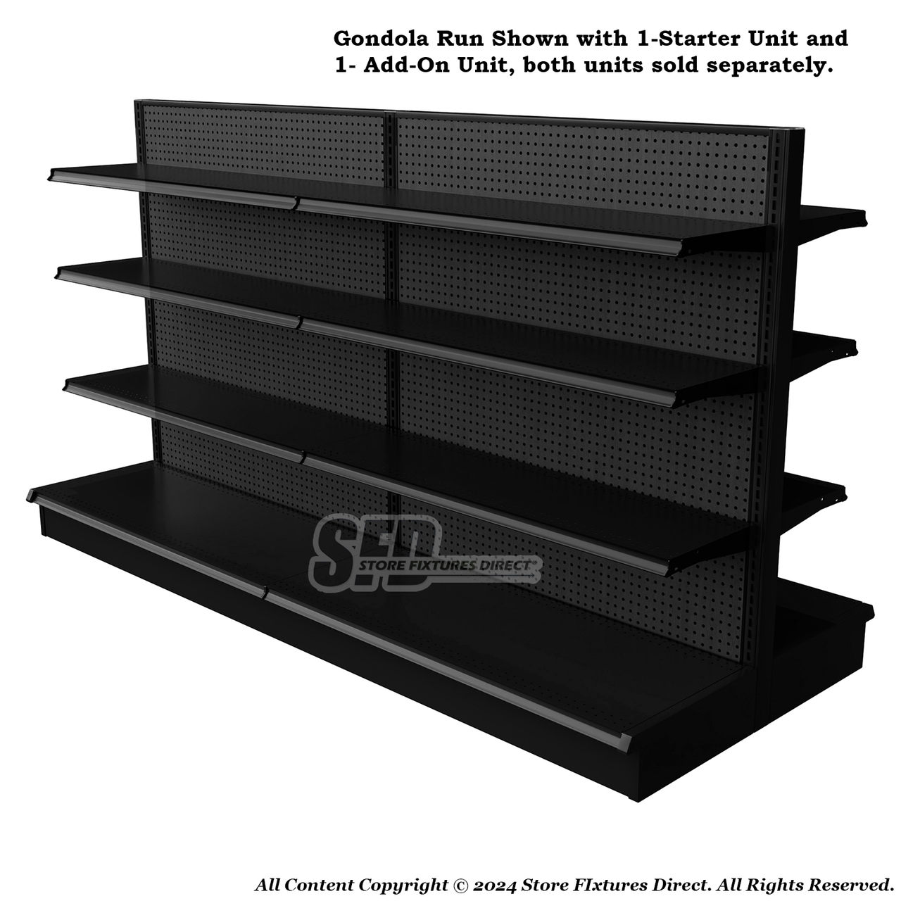 Ivory Gondola Shelving Double Sided Add-On Units