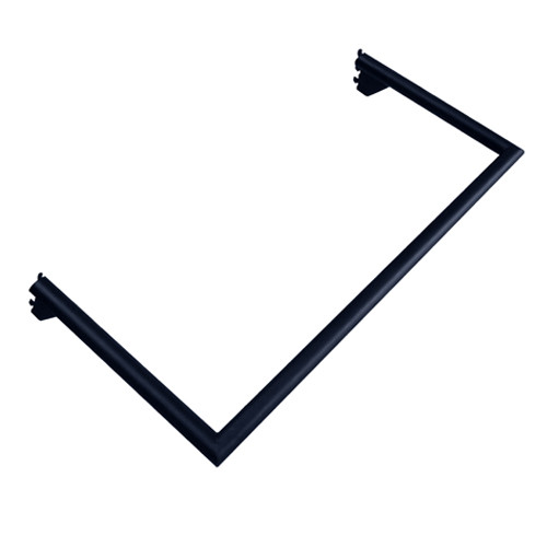 Black Pipeline Hangrail Bar 12"D - Store Fixtures Direct