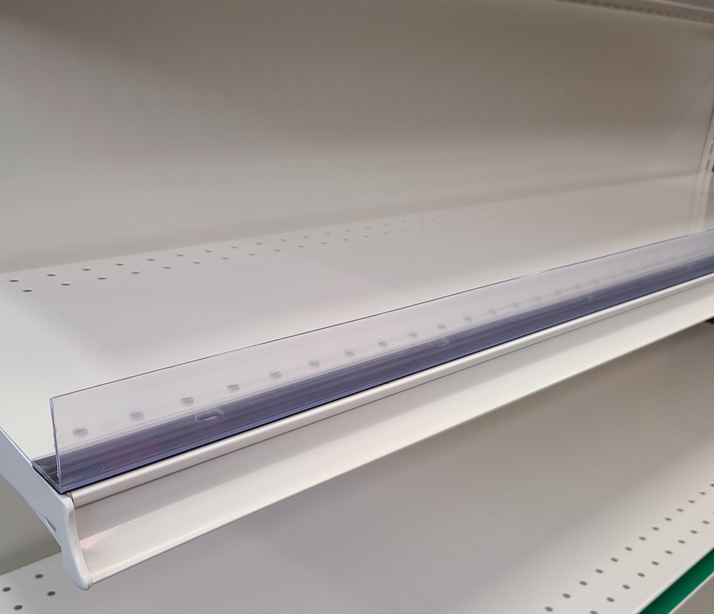 Plastic PVC Lip with Magnetic Strip 48"L - Store Fixtures Direct