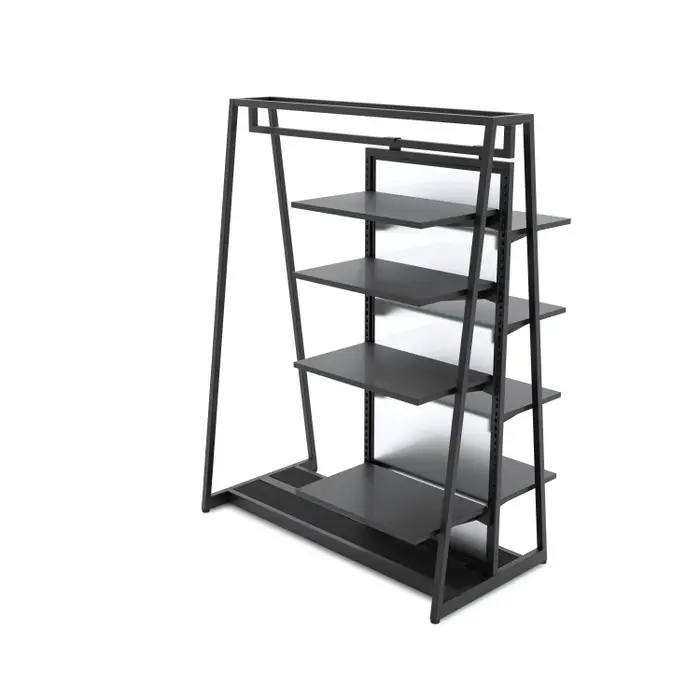 On Point 48" Floor Merchandiser Kit 6 Hanging and Shelving Display ...
