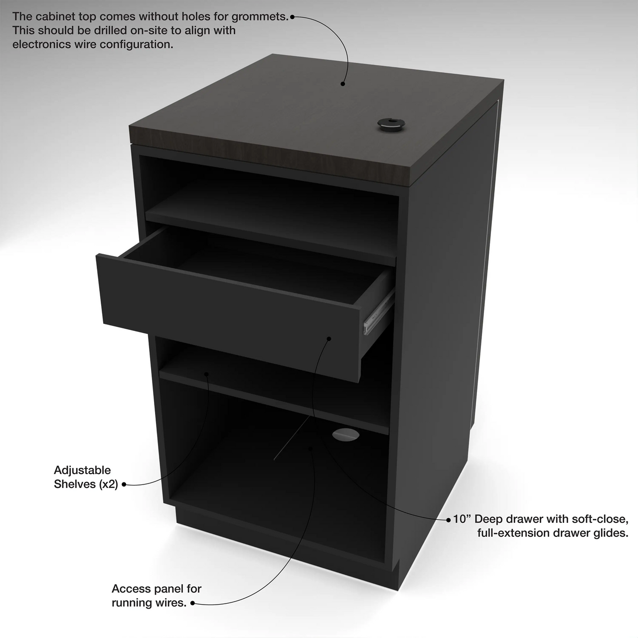 Deluxe 24" Retail Register Cash Wrap Stand with Drawer