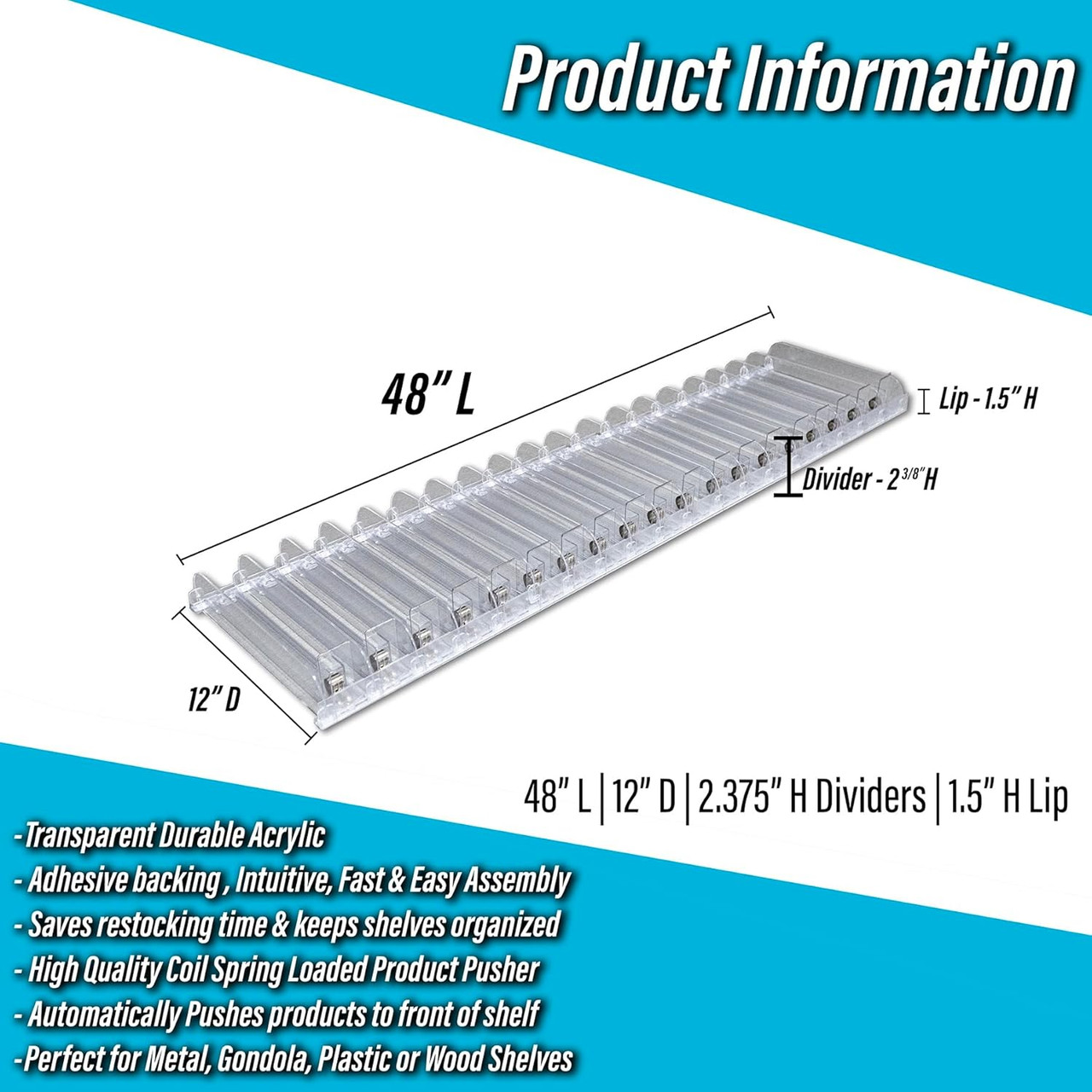 Auto Feed Shelf Product Pusher Kit - Store Fixtures Direct