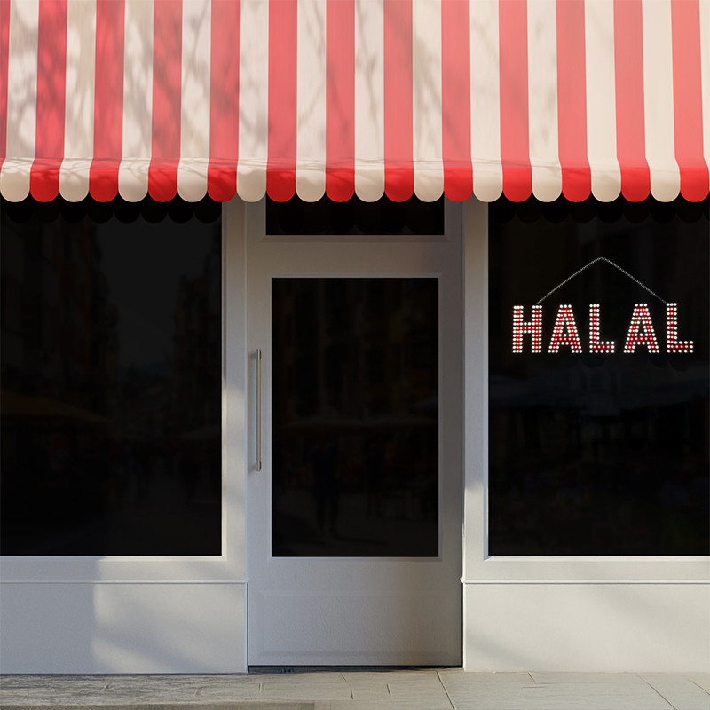 "HALAL" LED Sign - Store Fixtures Direct