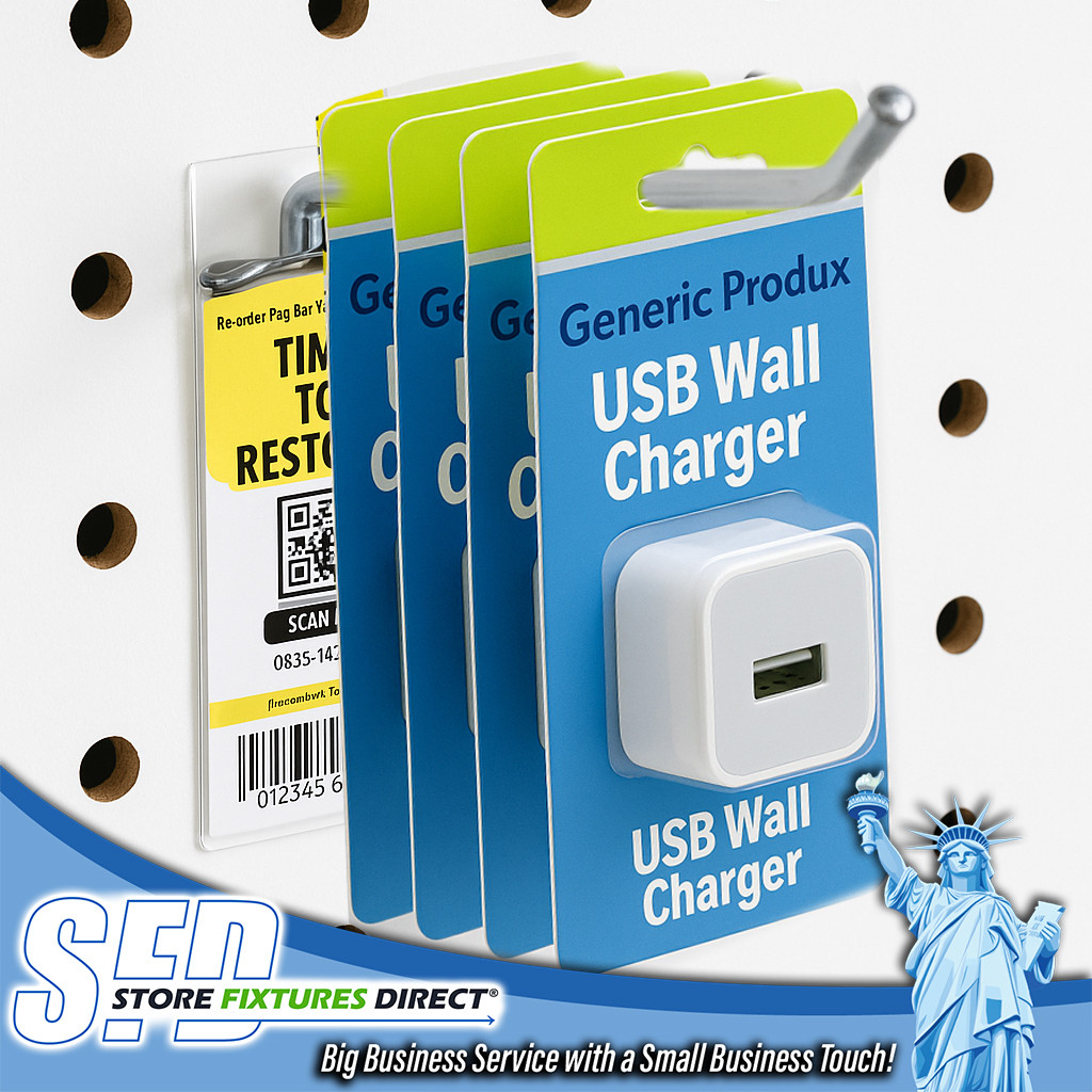 Peg Back Tag Label Holders - Store Fixtures Direct