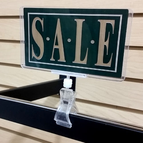 Clip On Sign Clamp - Rotating POP Swivel Sign Holder with Card ...