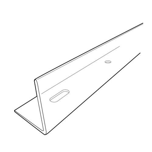 Clear Acrylic Shelf Lip w/ Nylon buttons - 1.25" H - Store Fixtures Direct