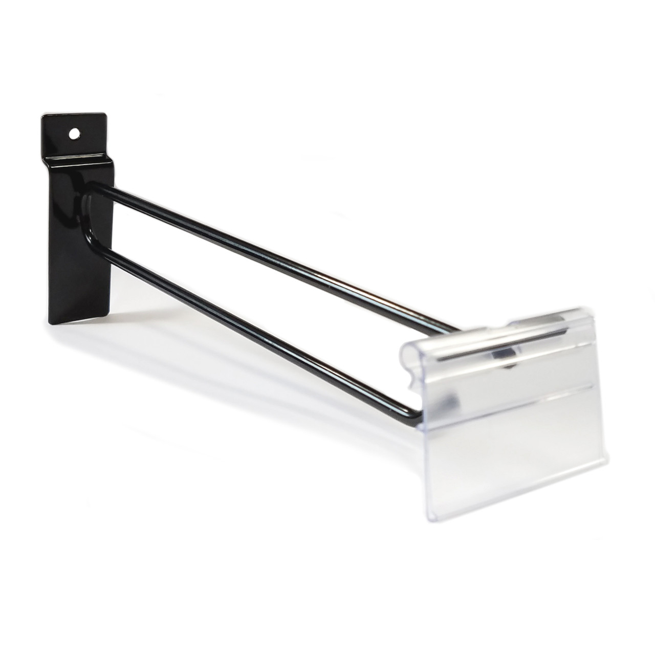 8" Black Slatwall Flip Up Scanner Hooks with Label Holders - 50 Pack ...