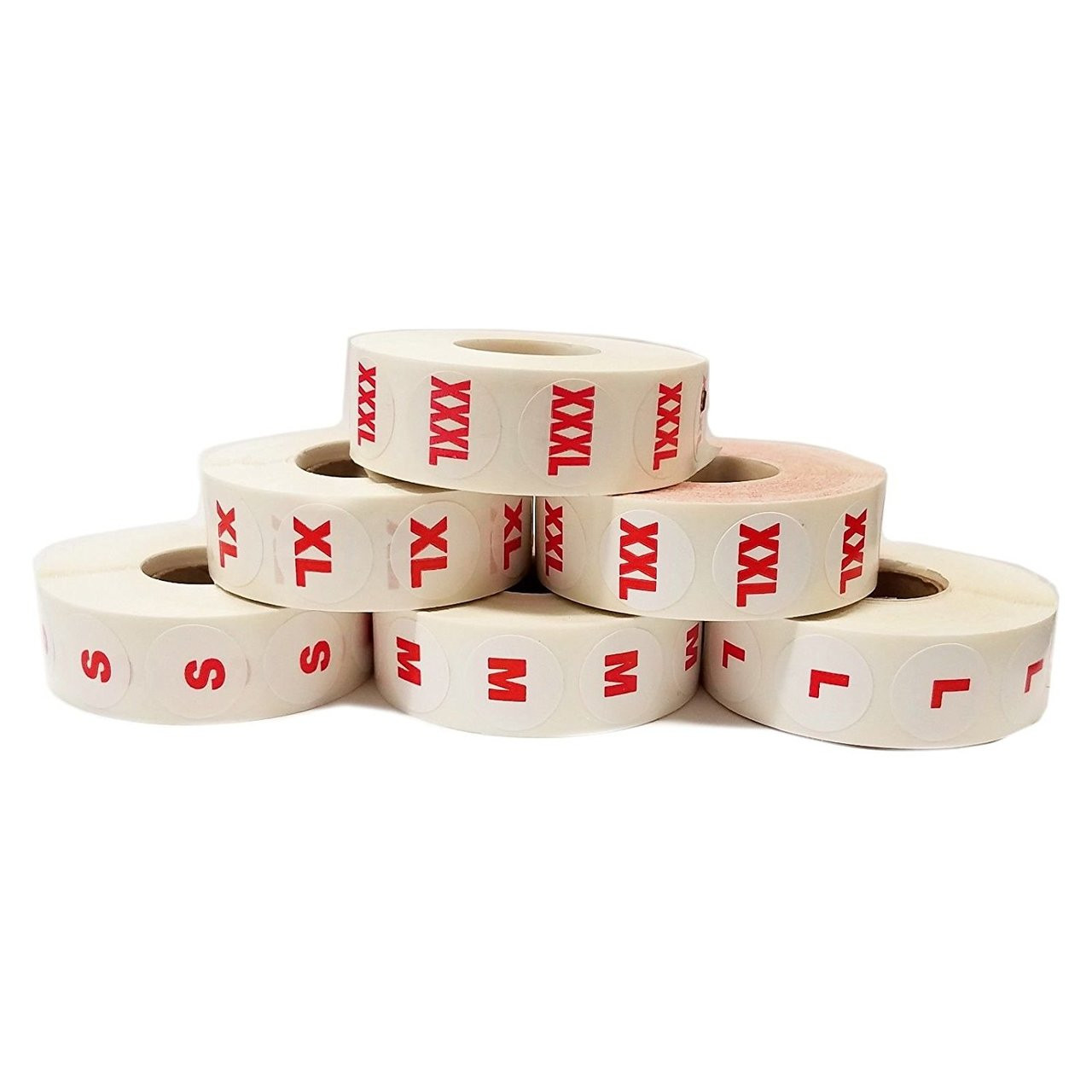 Round Clothing Size Dot Sticker Bundle Packs - Store Fixtures Direct