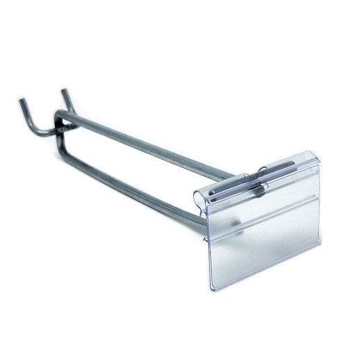 6" Zinc Pegboard Flip Up Scanner Hooks with Label Holders - Store ...