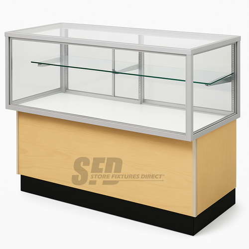 Assembled Half Vision Glass Showcase - Store Fixtures Direct