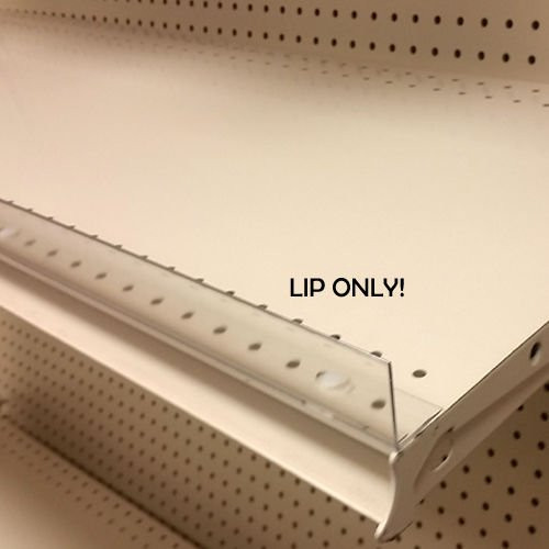 Clear Acrylic Shelf Lip w/ Nylon buttons - 1.25" H - Store Fixtures Direct