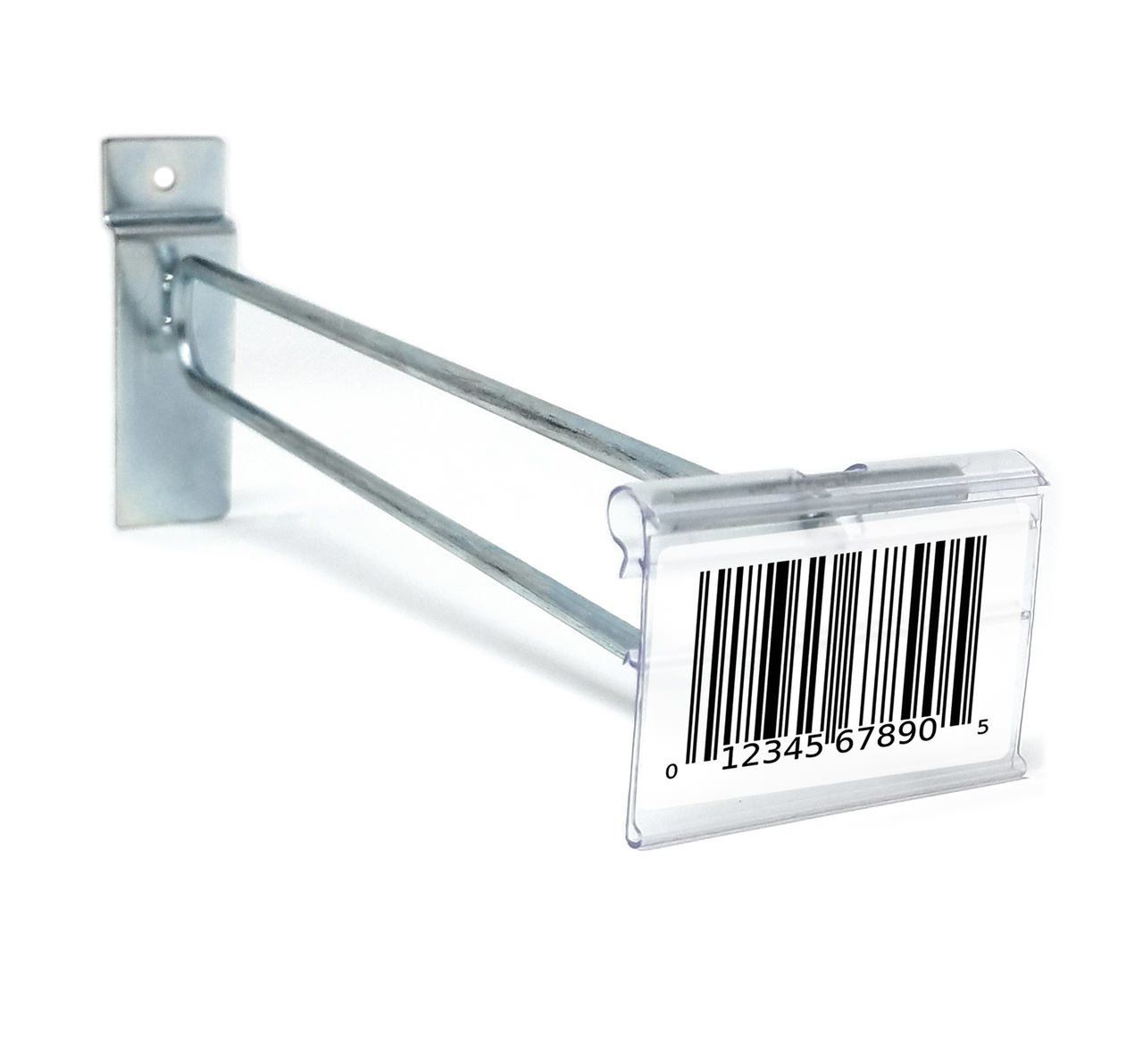 8" Zinc Slatwall Flip Up Scanner Hooks with Label Holders - 50 Pack ...