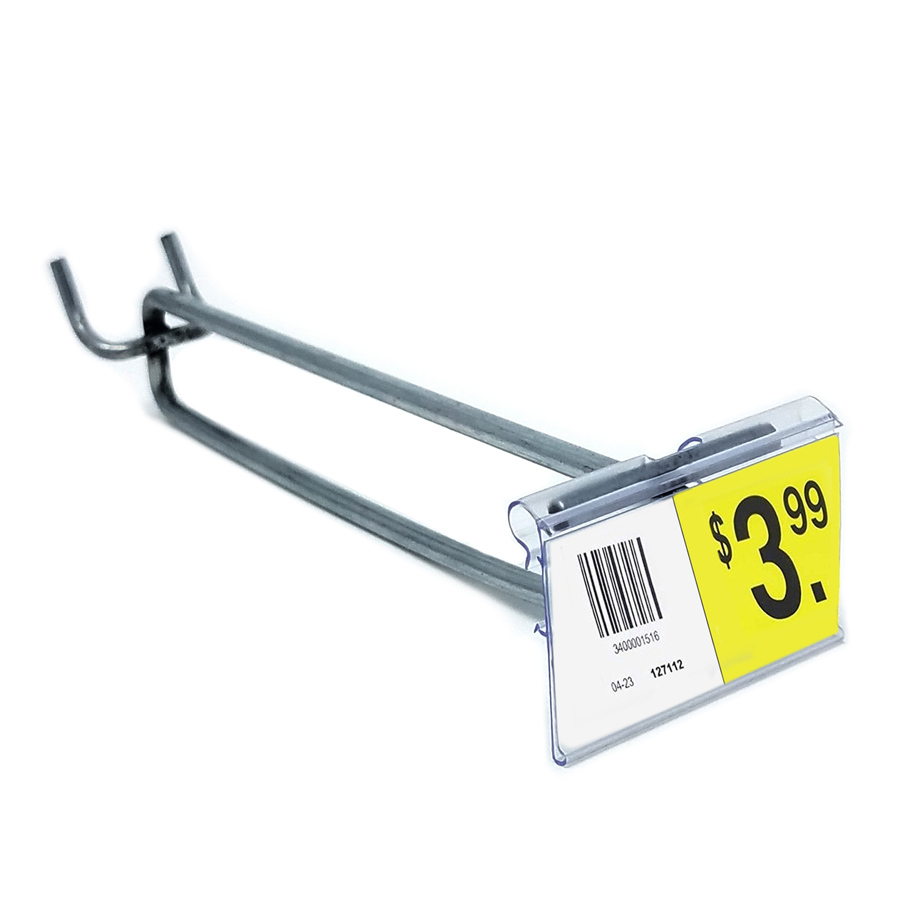 6" Zinc Pegboard Flip Up Scanner Hooks with Label Holders - Store ...