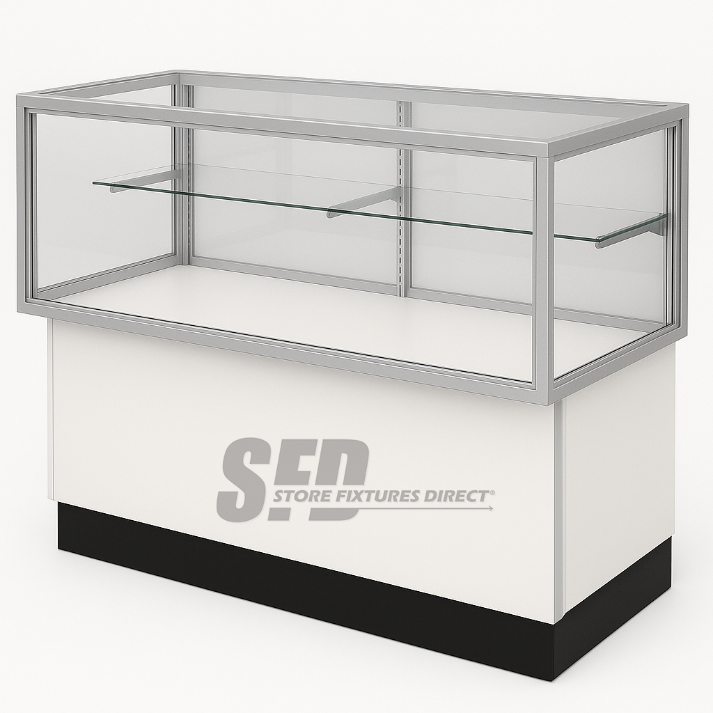 Assembled Half Vision Glass Showcase - Store Fixtures Direct