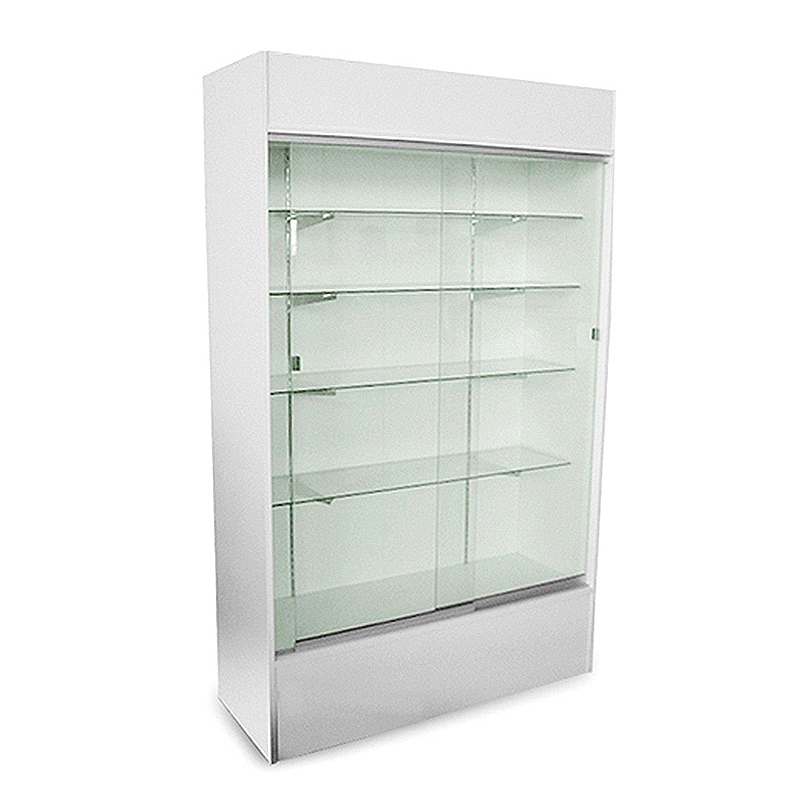 Economy Wall Glass Display Showcase with Light 78"H
