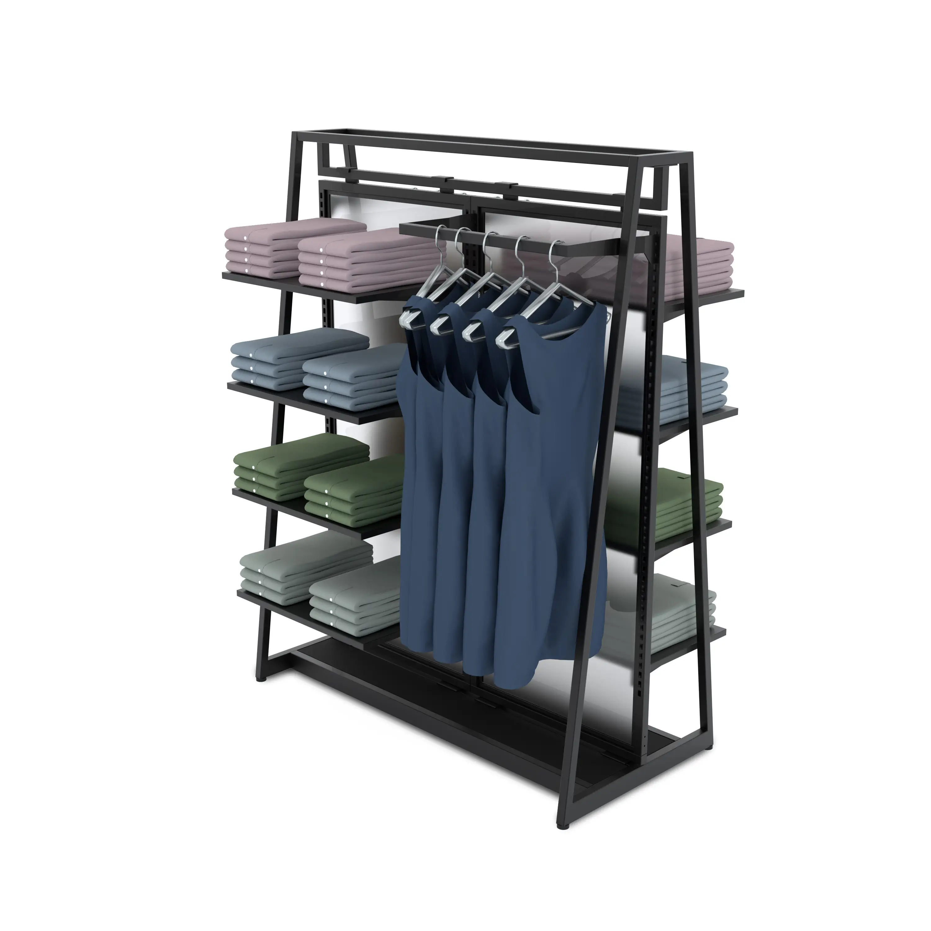 On Point 48" Floor Merchandiser Kit 7 Hanging and Shelving Display ...