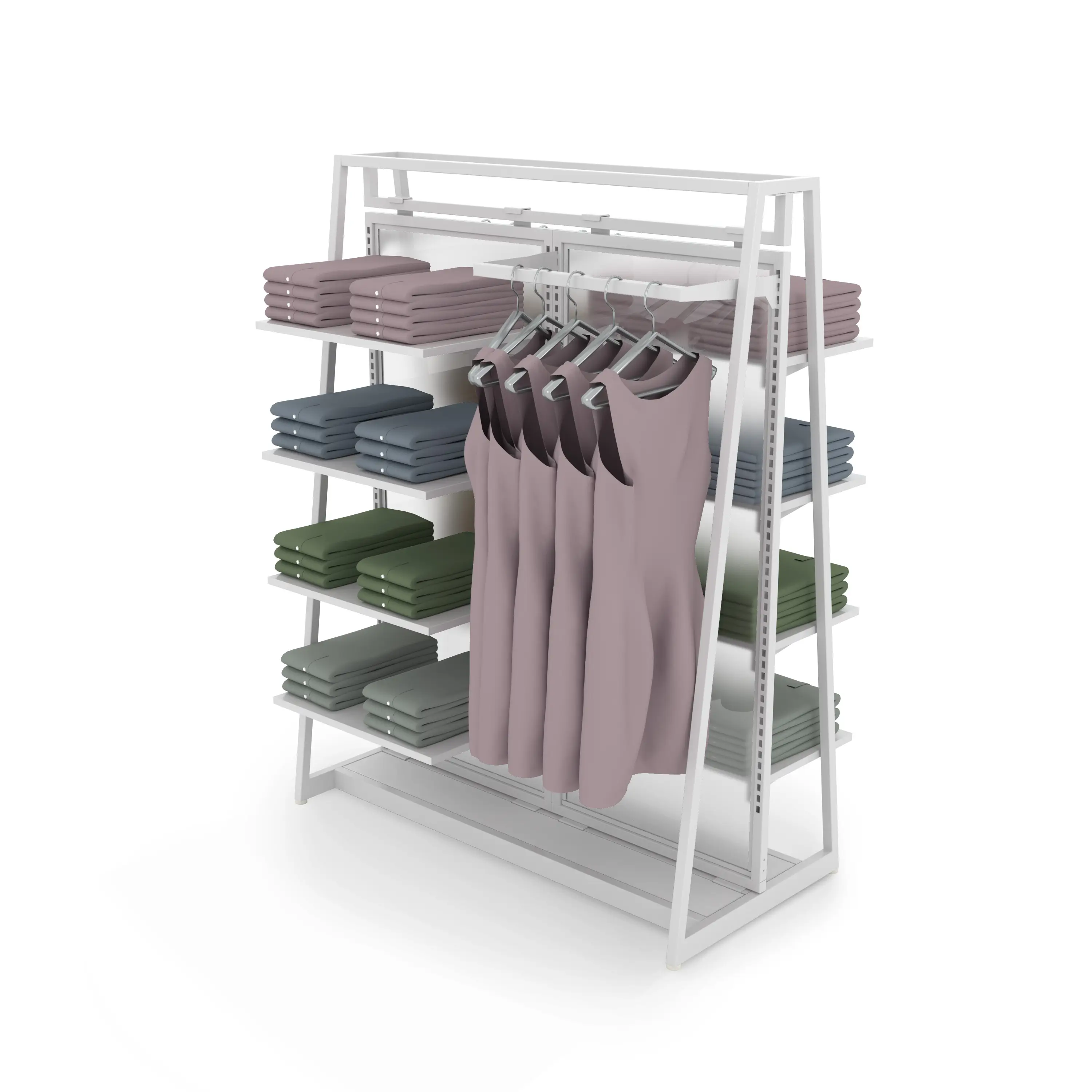 On Point 48" Floor Merchandiser Kit 7 Hanging and Shelving Display ...