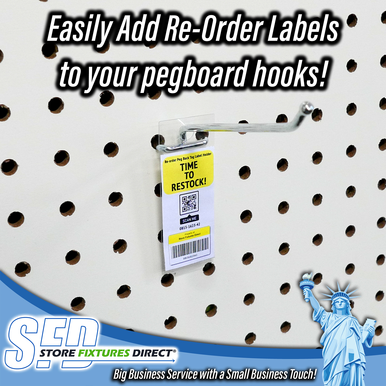 Peg Back Tag Label Holders - Store Fixtures Direct