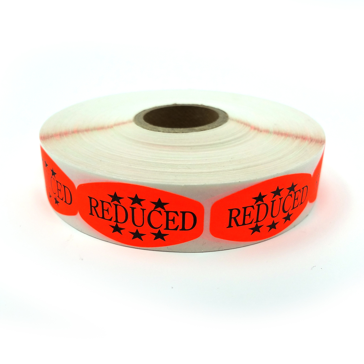 Fluorescent Orange Self-Adhesive REDUCED Labels - Store Fixtures Direct