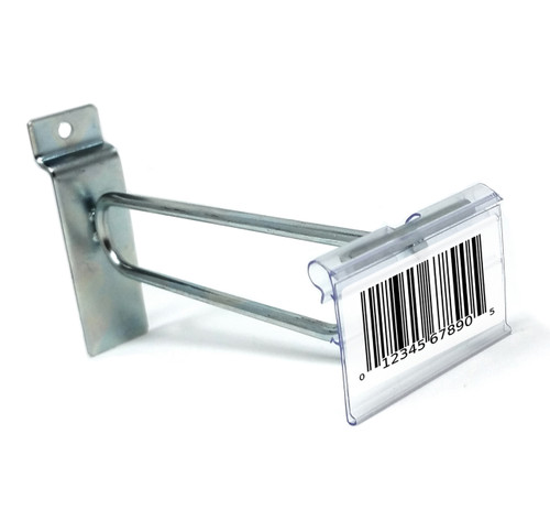 6" Zinc Slatwall Flip Up Scanner Hooks with Label Holders - 50 Pack ...